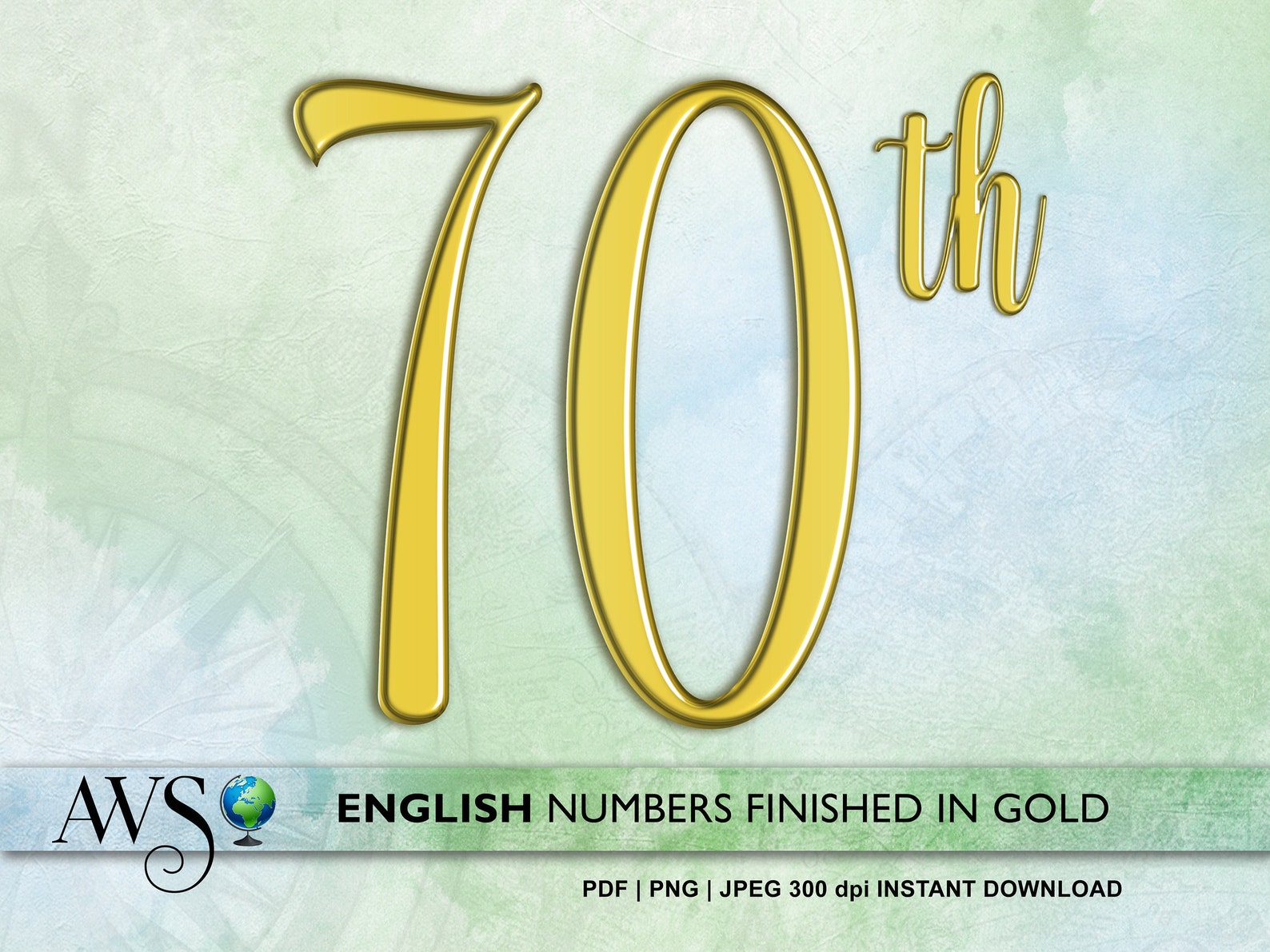 Gold Numbers Clipart, Number Clip Art Gold Symbols Digital Individual ...