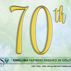 Gold Numbers Clipart, Number Clip Art Gold Symbols Digital Individual ...