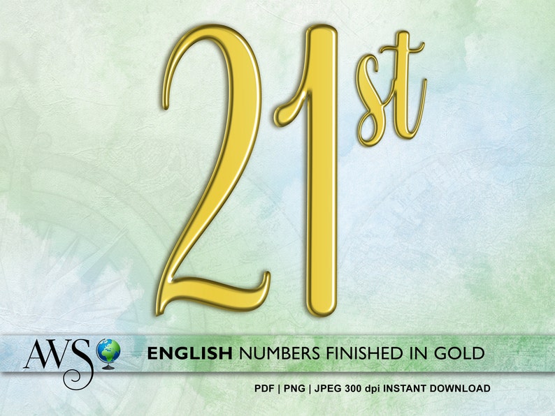 Gold Numbers Clipart, Number Clip Art Gold Symbols Digital Individual ...