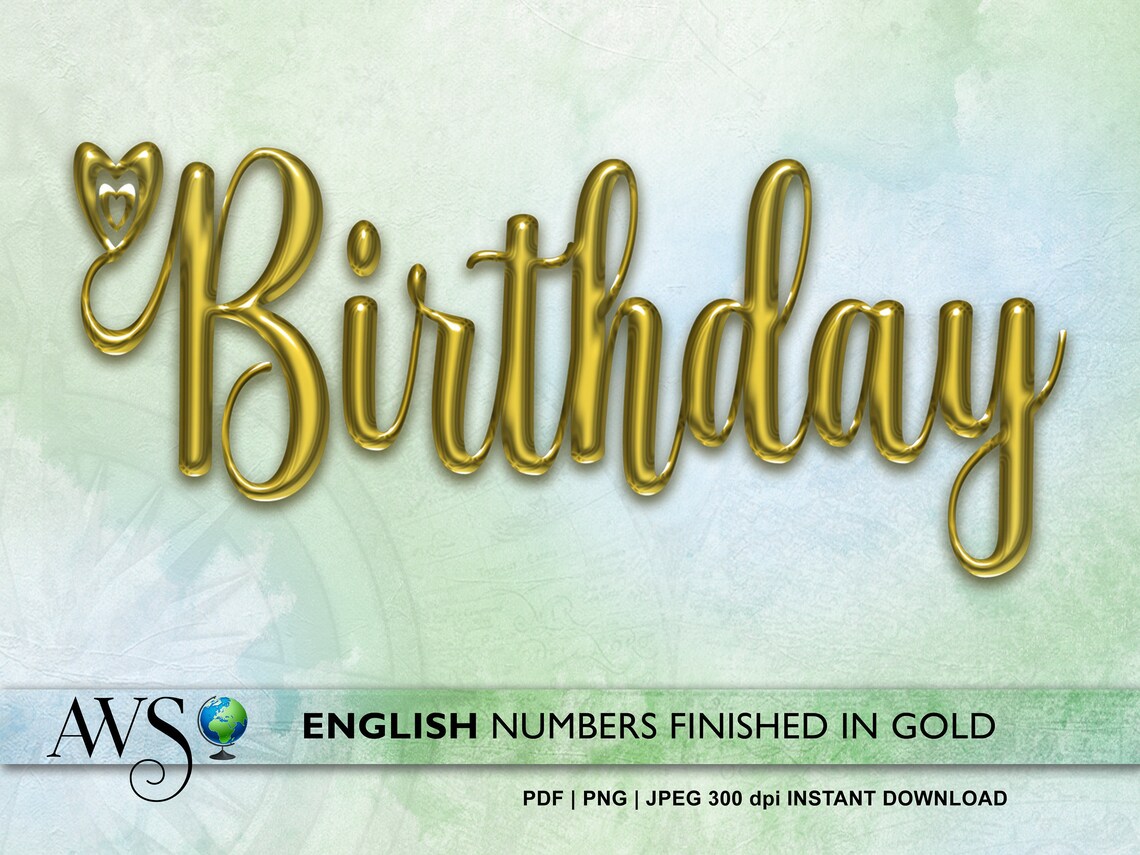 Gold Numbers Clipart, Number Clip Art Gold Symbols Digital Individual ...