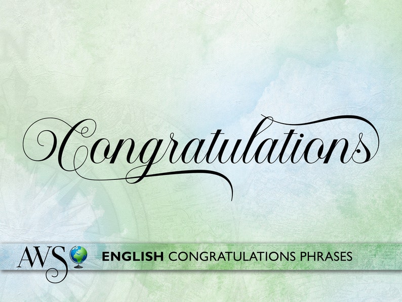 Congratulations Digital Stamps for Cardmaking PNG | JPEG | PDF Instant Download - Etsy
