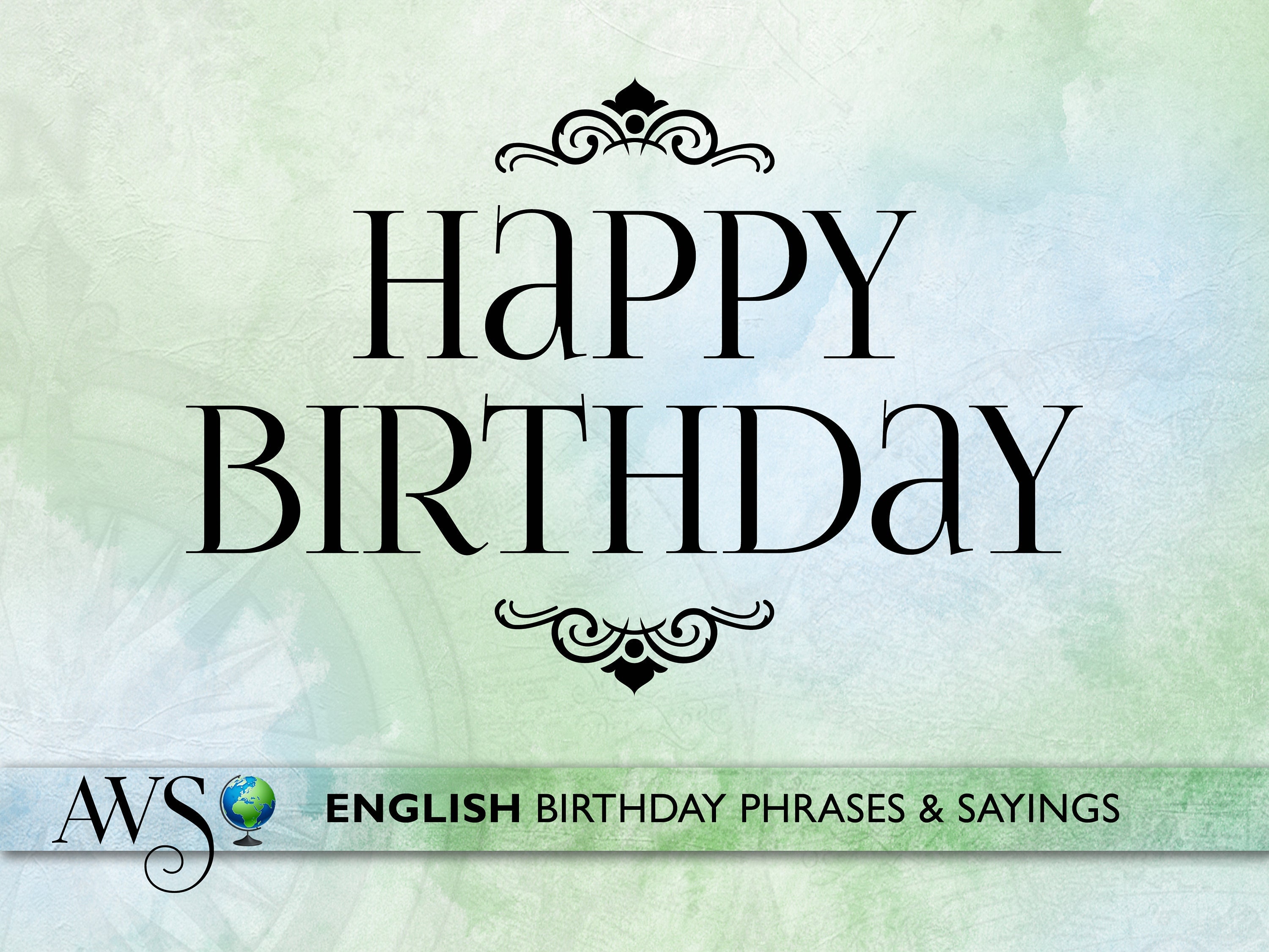 5 Digital Word Art Birthday Sentiments - Printable Digi Stamps - Happy ...