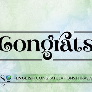 Congratulations Digital Stamps for Cardmaking PNG | JPEG | PDF Instant ...