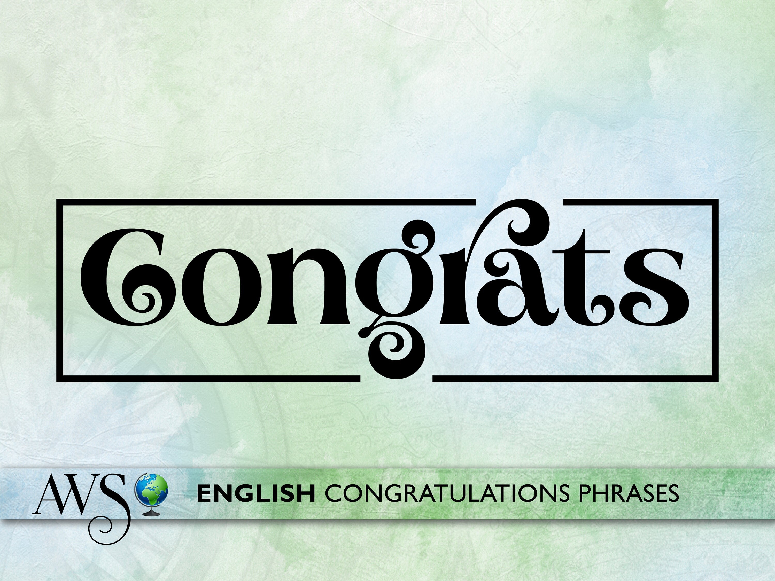 Congratulations Digital Stamps for Cardmaking PNG | JPEG | PDF Instant ...