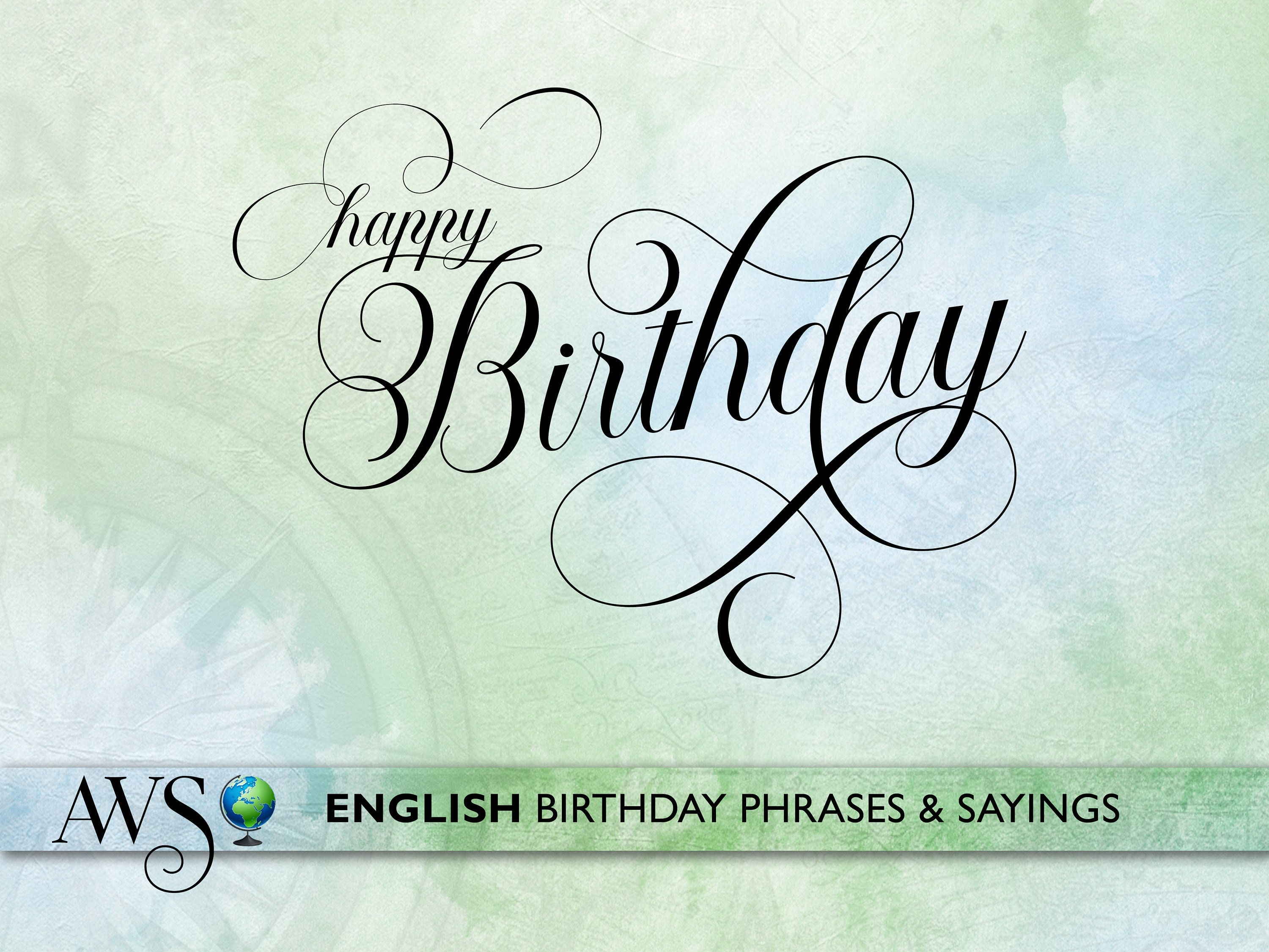 5 Digital Word Art Birthday Sentiments - Printable Digi Stamps - Happy ...