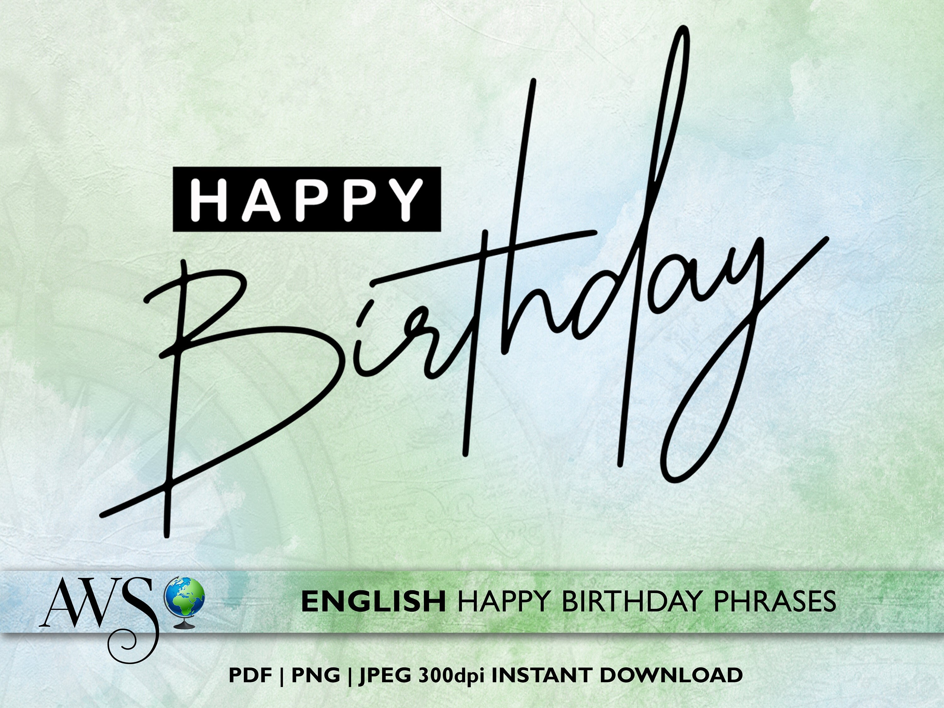 7 Digital Word Art Birthday Sentiments - Happy Birthday Verses ...