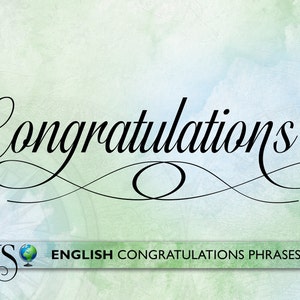 Congratulations Digital Stamps for Cardmaking PNG | JPEG | PDF Instant ...