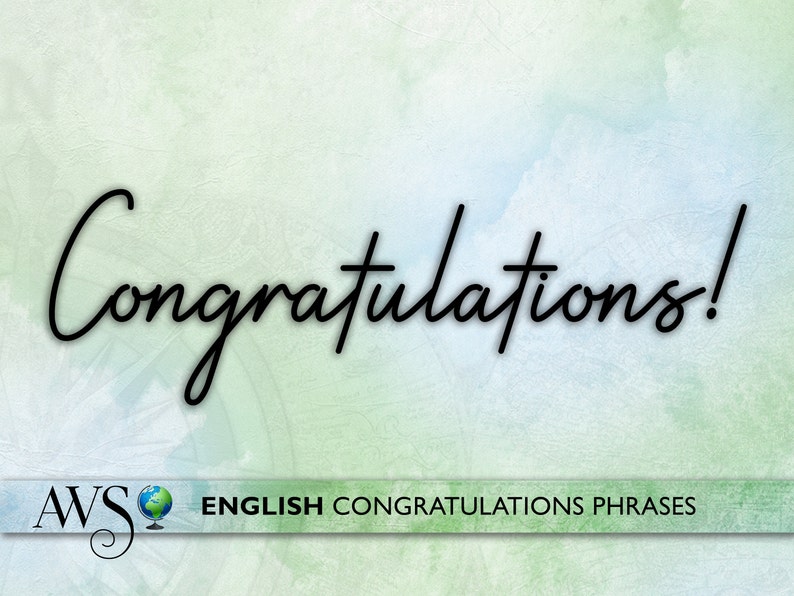 Congratulations Digital Stamps for Cardmaking PNG | JPEG | PDF Instant ...