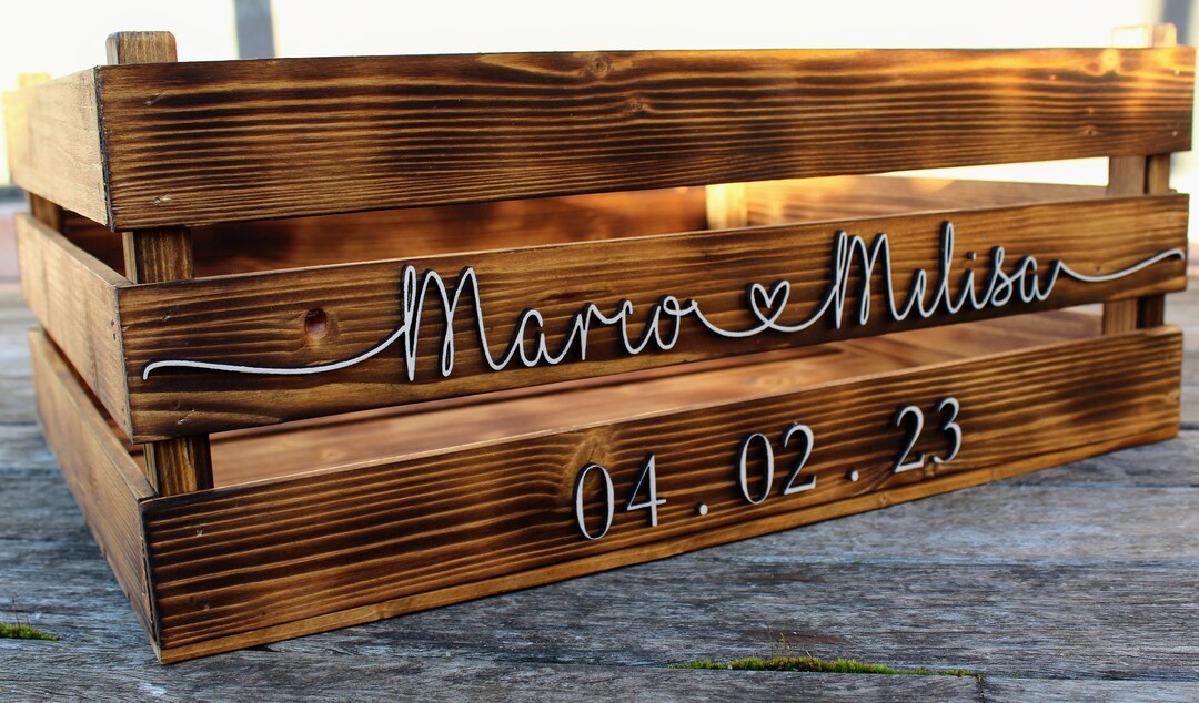 Wooden Box, Wooden Rice Box, Wooden Wedding Box, Wedding Decorations ...