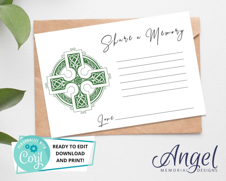 Share a Memory Funeral Sign and Card - Printable Funeral Memory Bundle ...