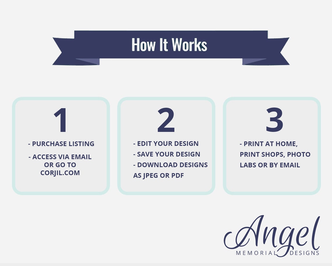 Funeral Program Template | Digital Funeral Program | Editable Funeral ...