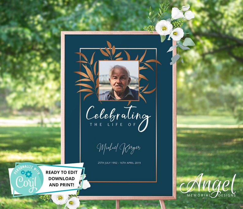 Funeral Sign Funeral Welcome Sign Printable Funeral - Etsy