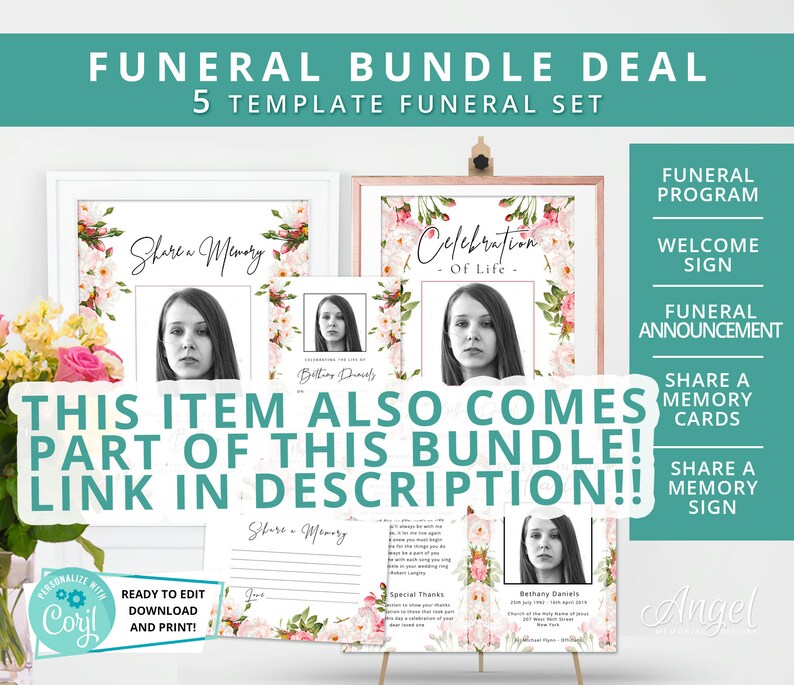 Funeral Sign | Funeral Welcome Sign | Printable Funeral Welcome Sign ...