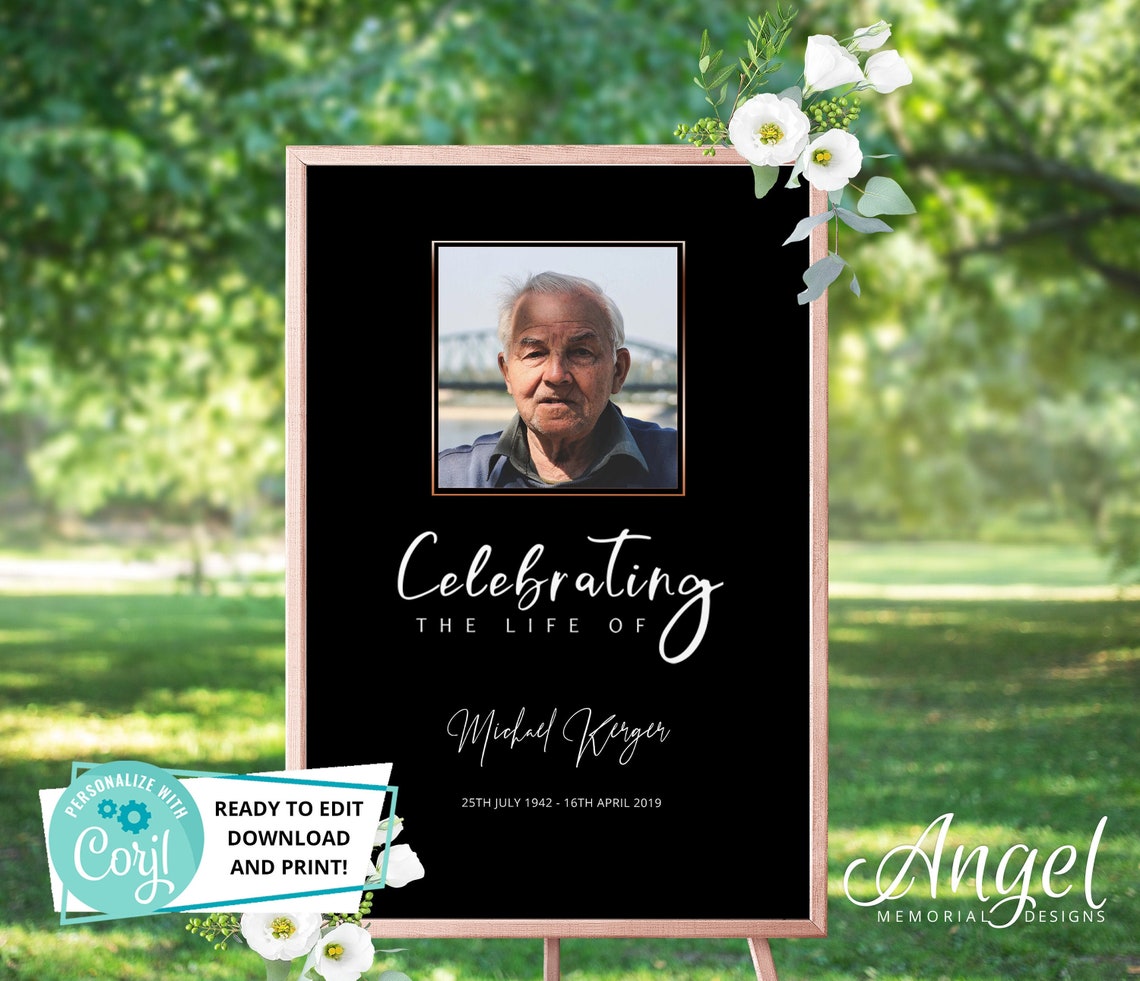 Funeral Sign Funeral Welcome Sign Printable Funeral - Etsy