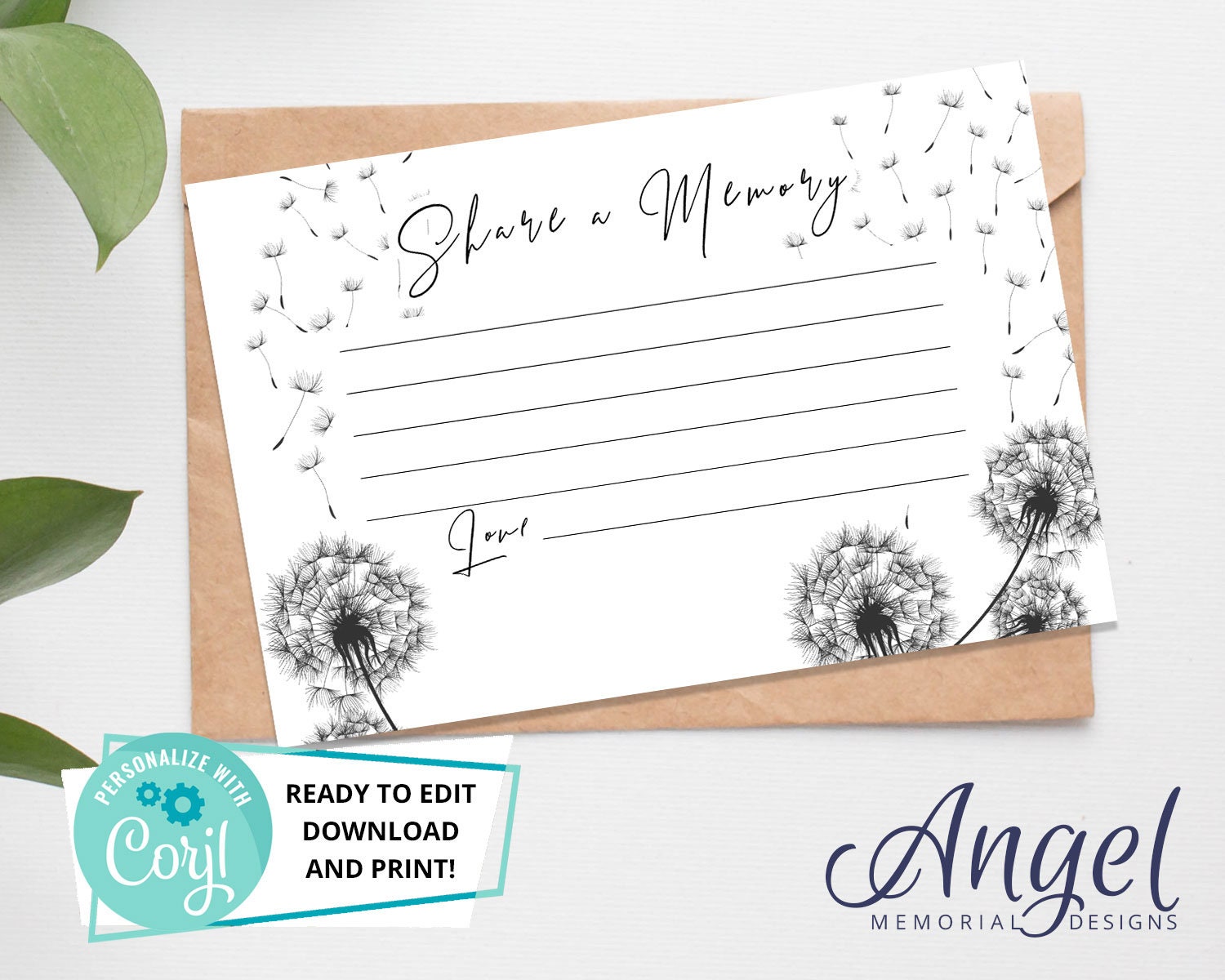 Share a Memory Funeral Sign and Card Printable Funeral - Etsy