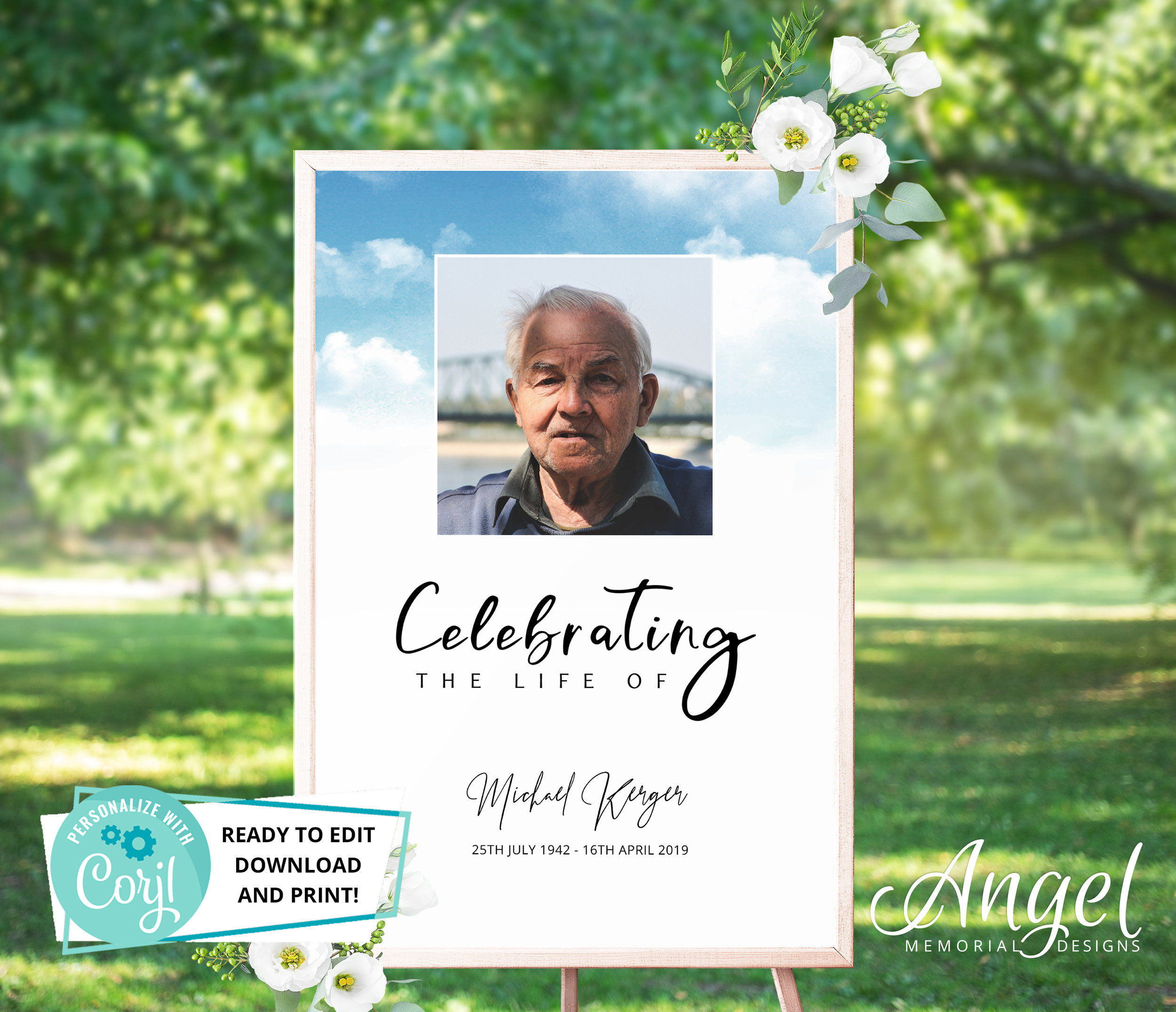 Funeral Sign Heaven Funeral Welcome Sign Printable Funeral - Etsy