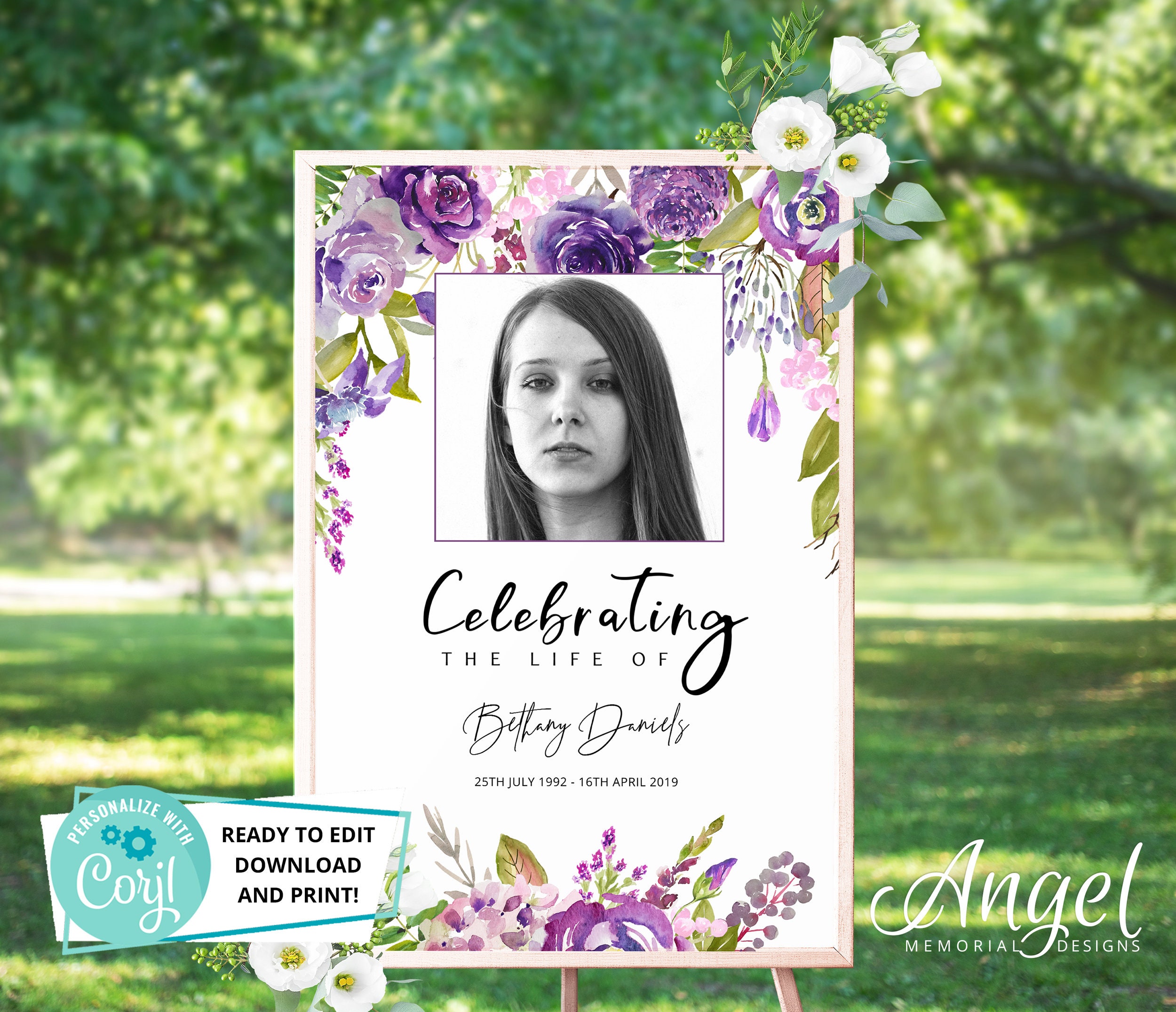 Funeral Sign Funeral Welcome Sign Printable Funeral - Etsy