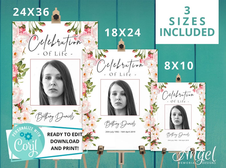 Funeral Sign | Funeral Welcome Sign | Printable Funeral Welcome Sign ...