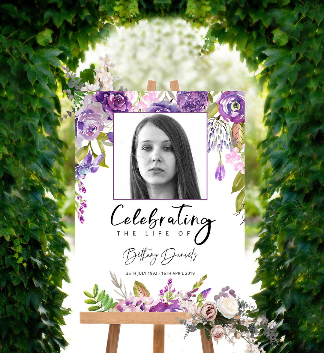 Funeral Sign | Funeral Welcome Sign | Printable Funeral Welcome Sign ...