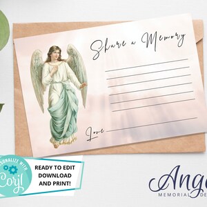 Angel Funeral Bundle Set - Printable Funeral Memory Bundle | Funeral ...