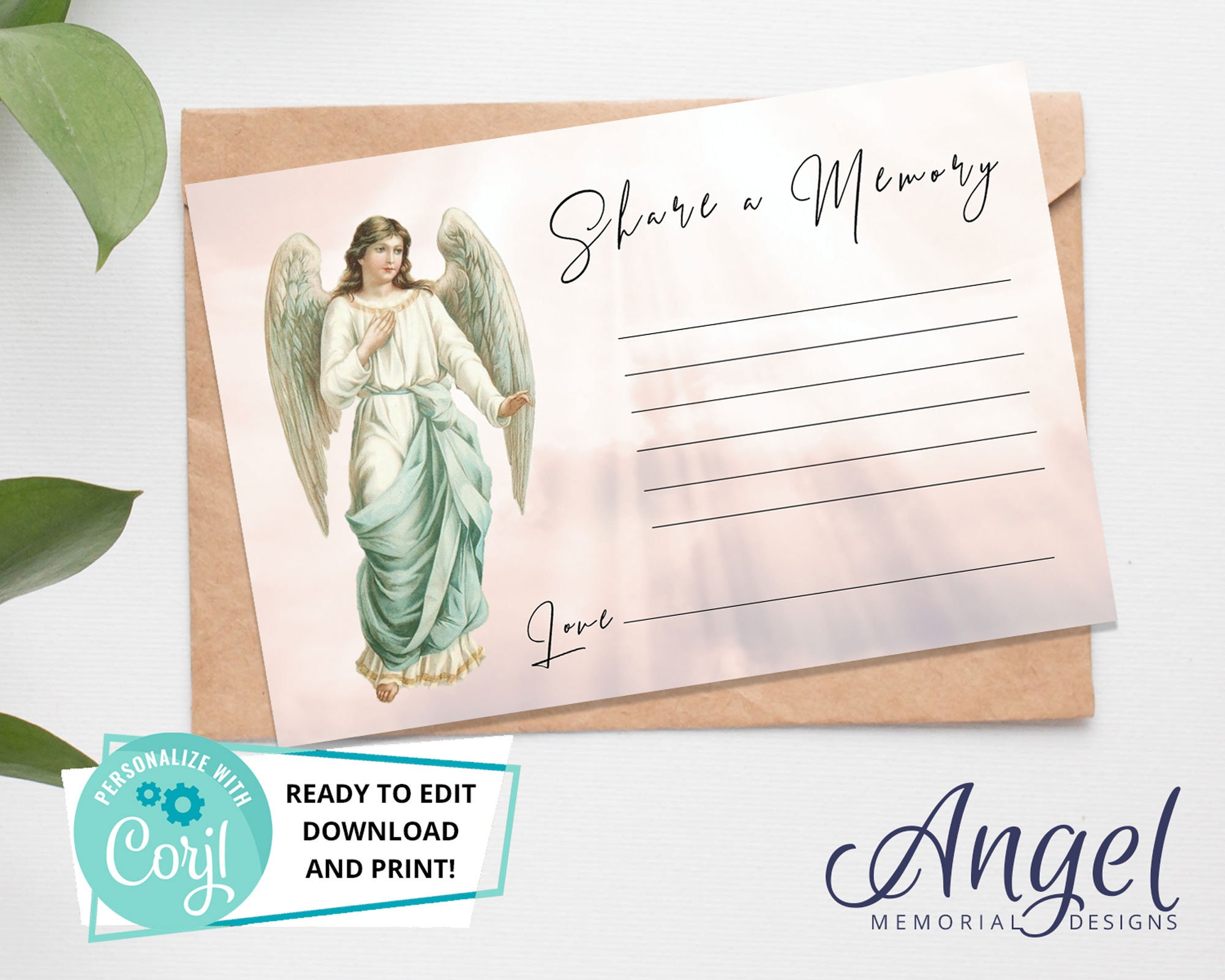 Angel Funeral Bundle Set Printable Funeral Memory Bundle | Etsy