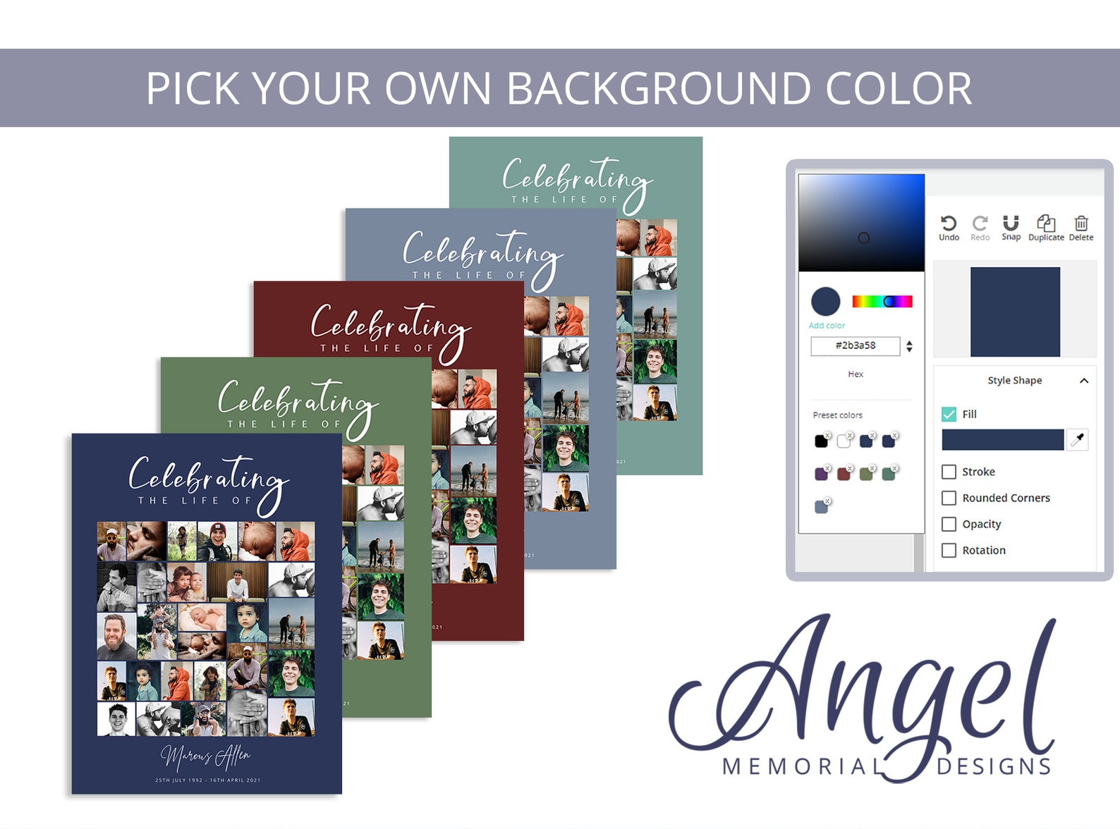 Multiple Photo Sign | Funeral Welcome Sign | Printable Funeral Welcome ...