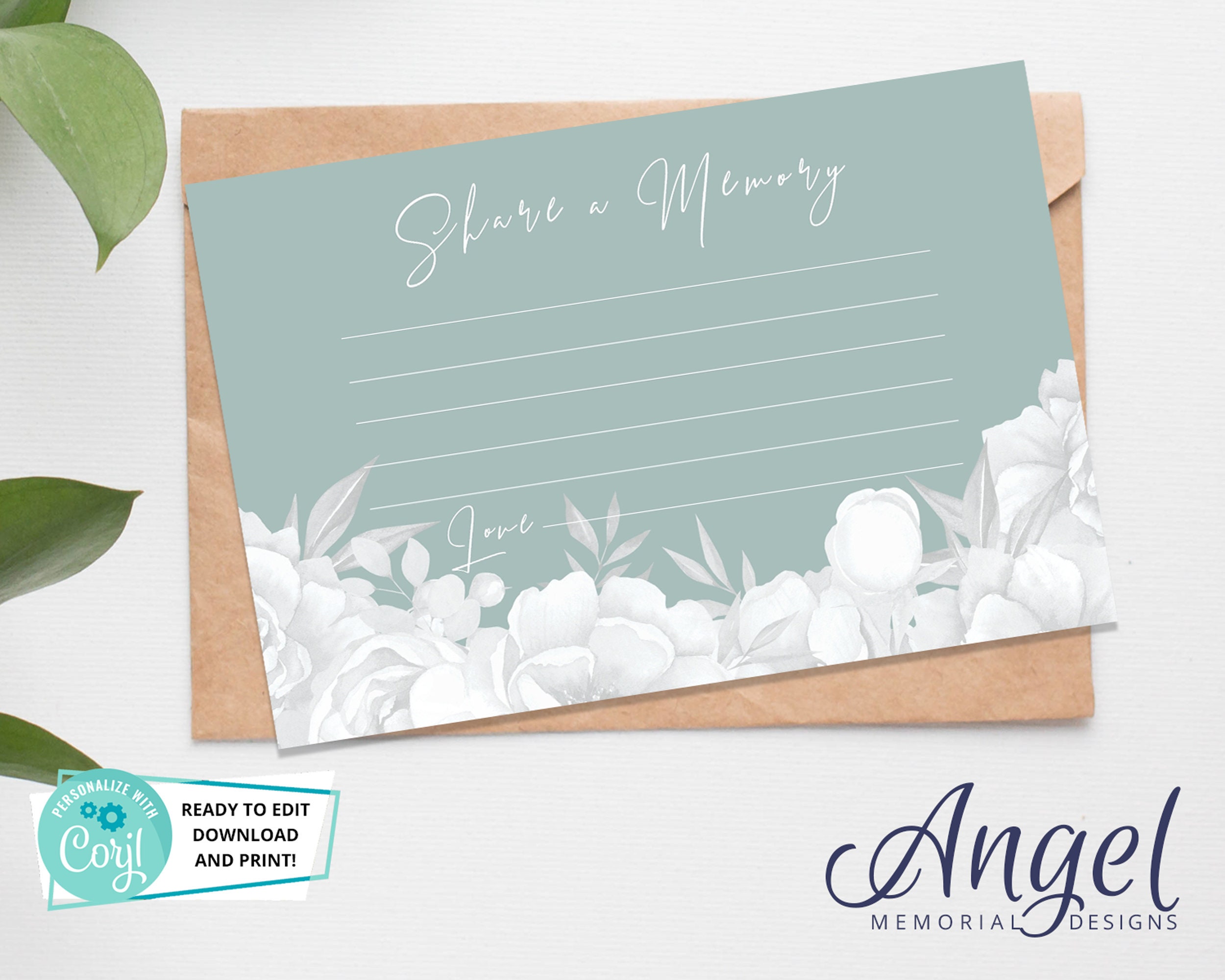 Share a Memory Funeral Sign and Card Printable Funeral | Etsy