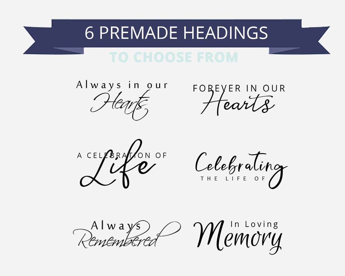 Funeral Program Template Digital Funeral Program Editable - Etsy