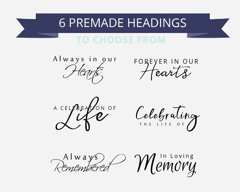 Funeral Program Template | Digital Funeral Program | Editable Funeral ...
