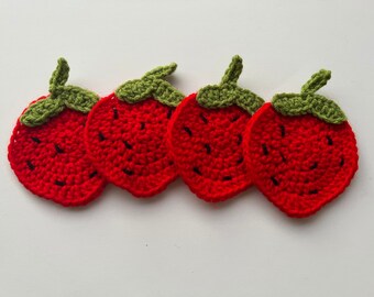 Strawberry Mug Rug - Etsy