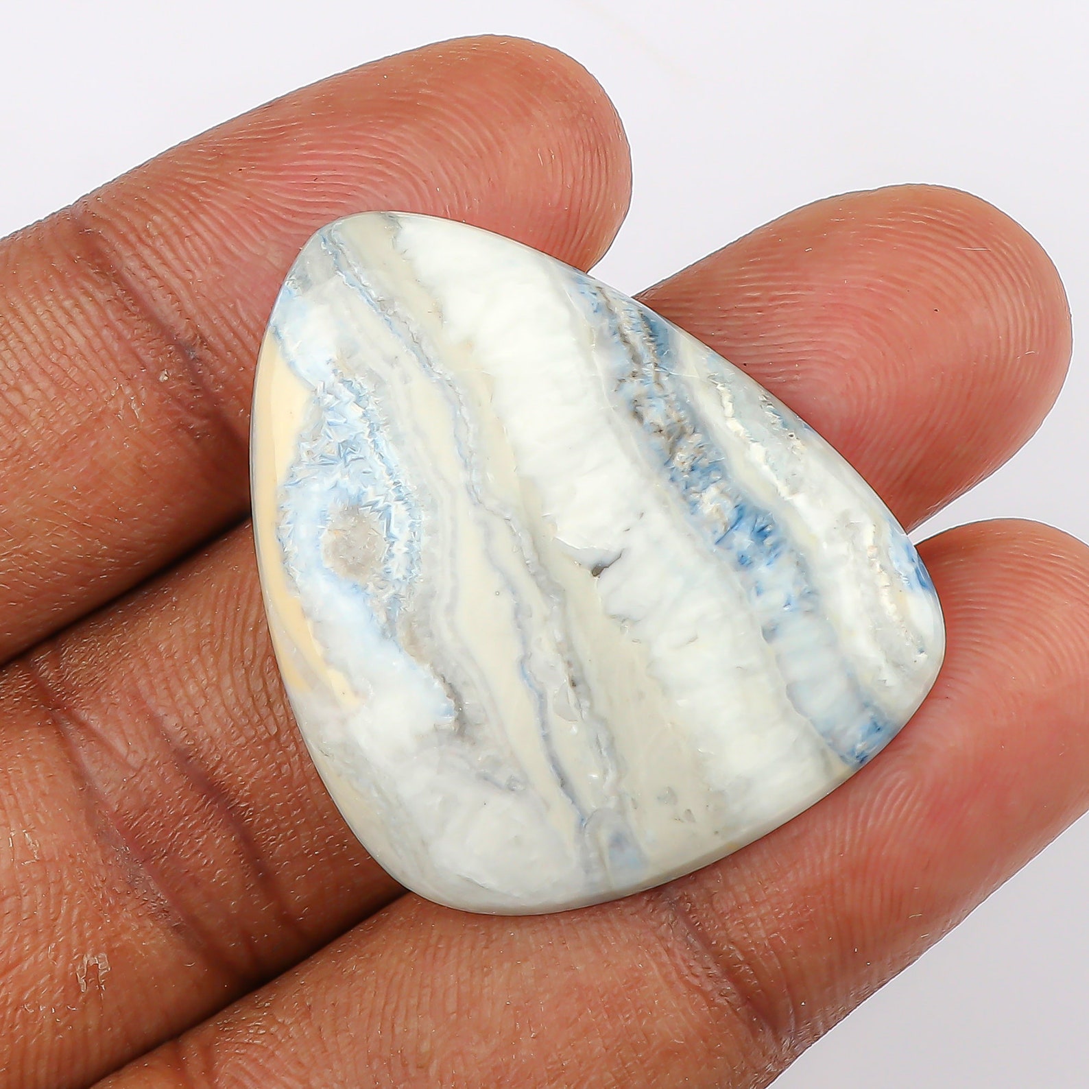 Blue Scheelite Loose Gemstone Cabochon 31X27X5 mm Natural | Etsy