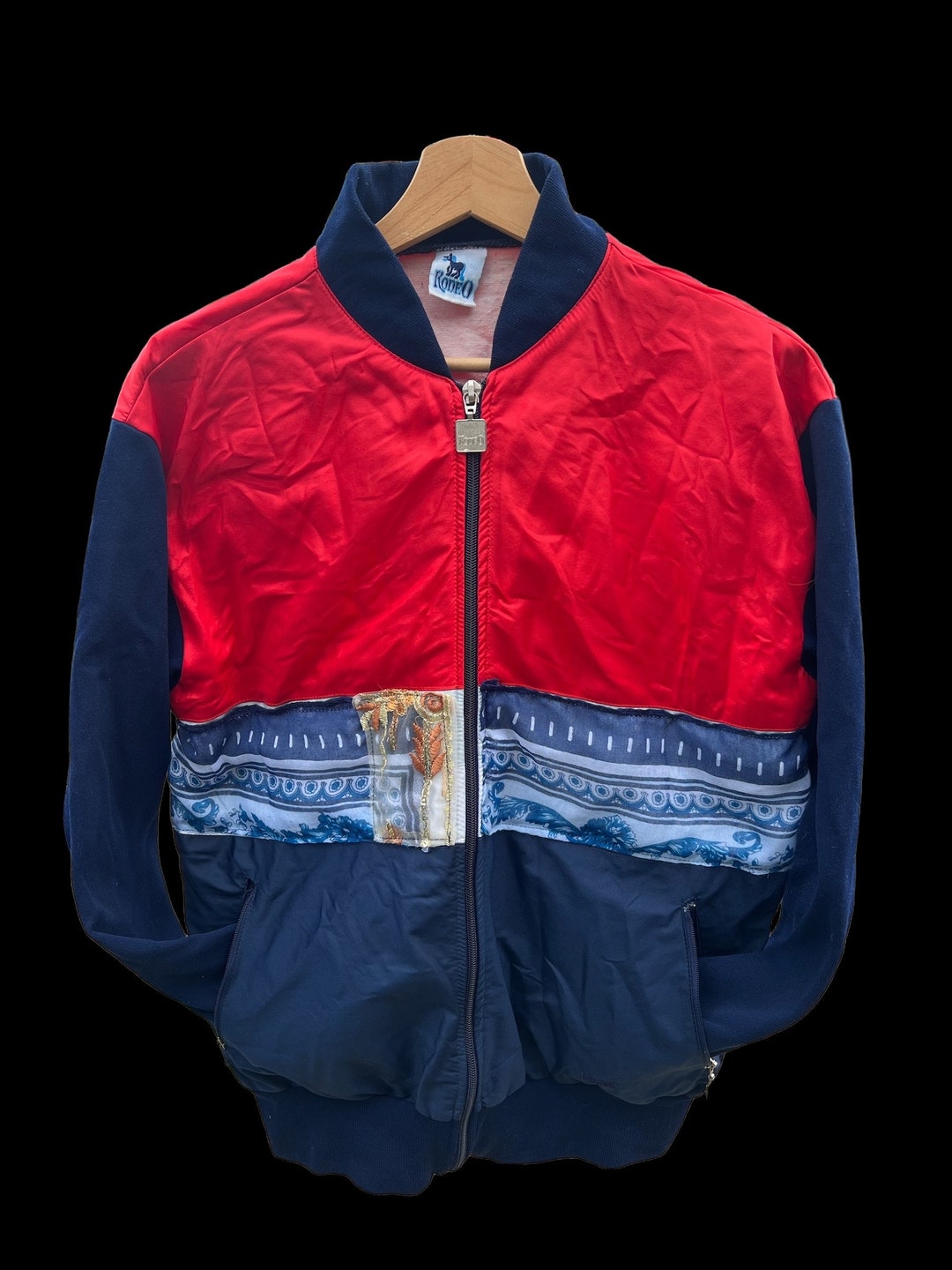 Vintage Rodeo Rework Block Colour Track Top Medium - Etsy