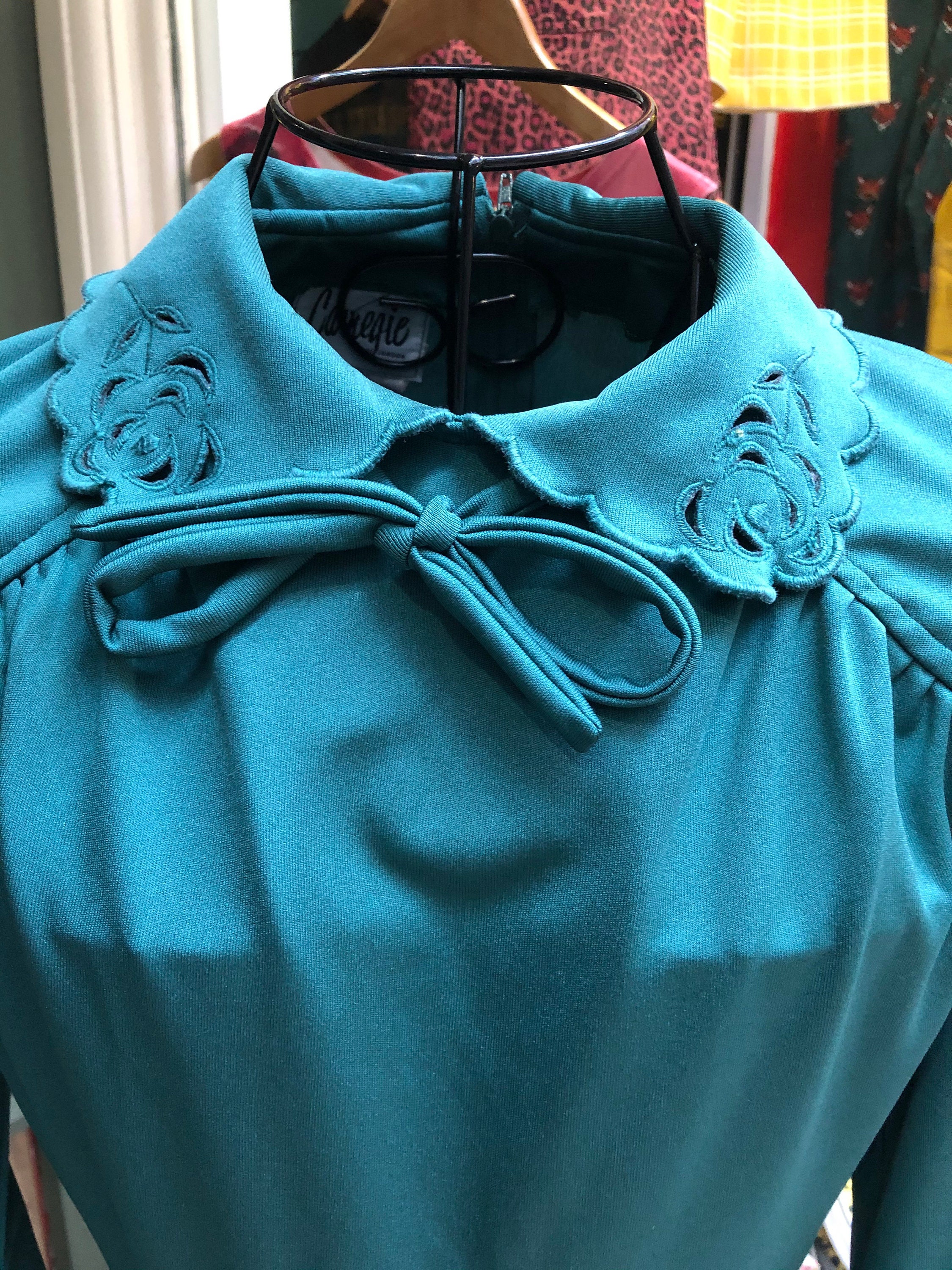 70s Poly Dress Uk 10 - Etsy