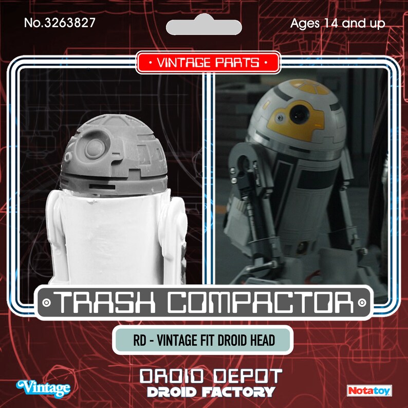 RD Droid Head - Vintage Fit- 3D Printed - Etsy