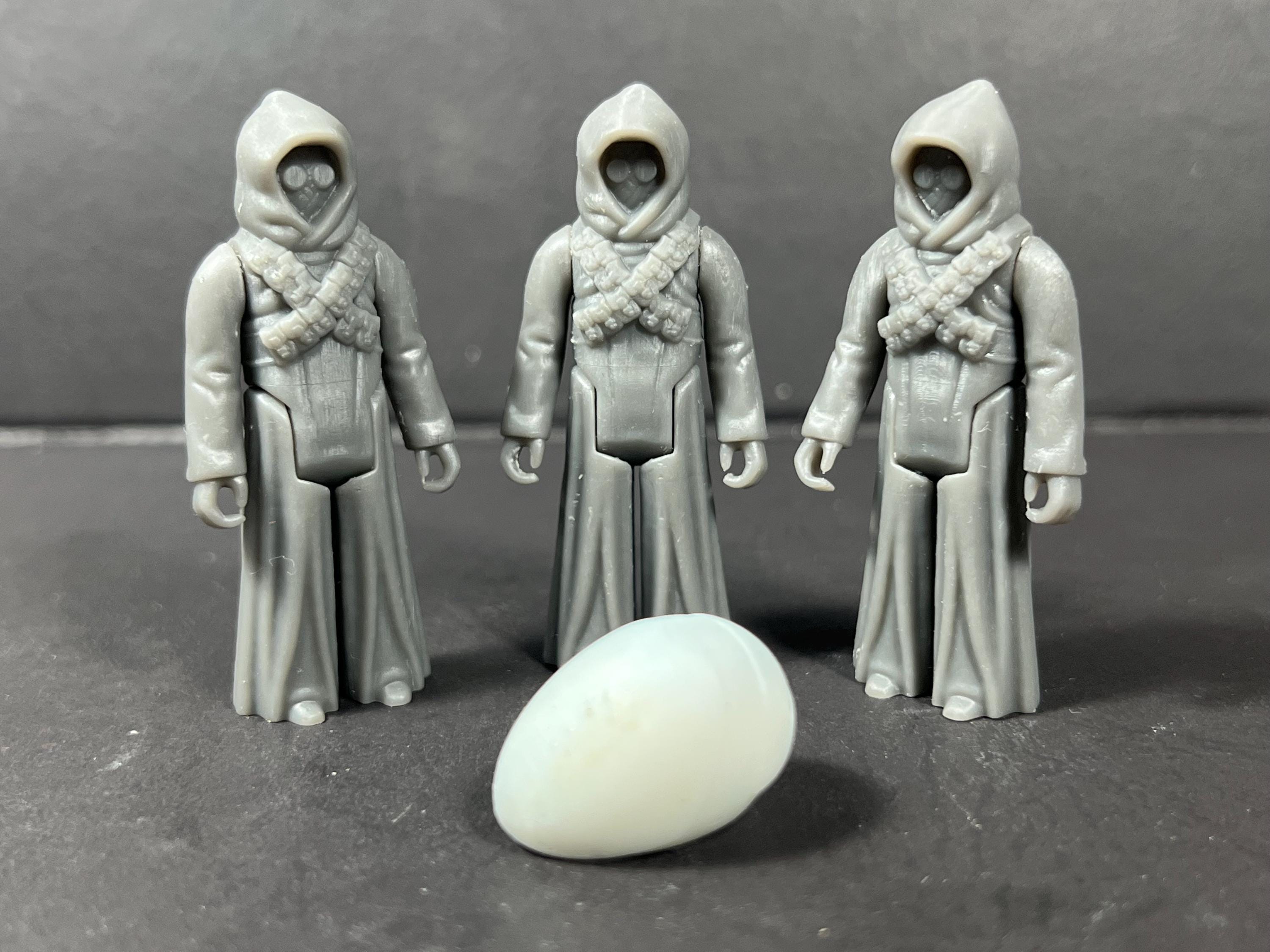Grey Jawa Figure - 3D Printed Model Kit- Vintage-style Star Wars Custom ...