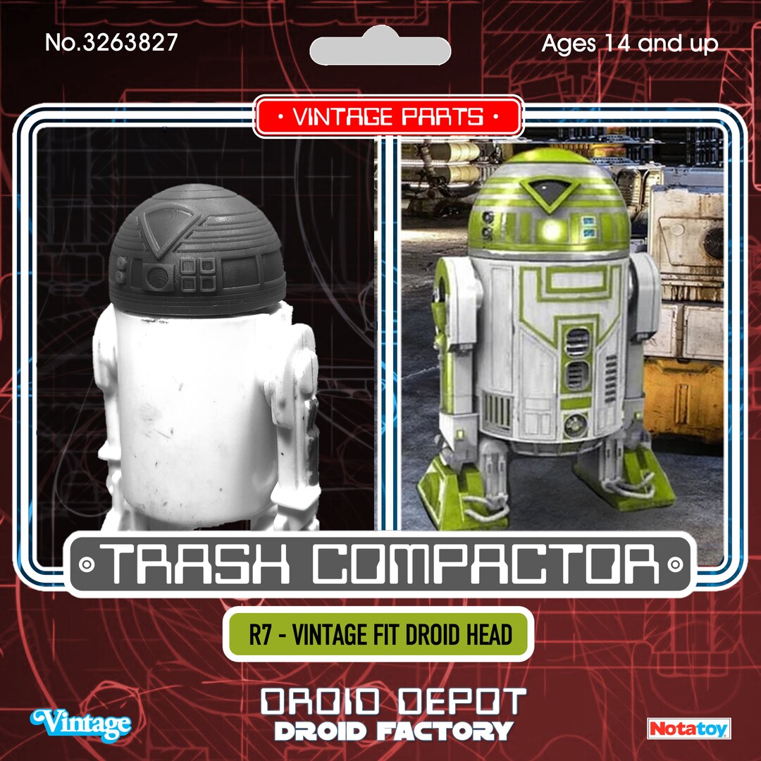 R7 Droid Head Vintage Fit 3D Printed Vintage-style Star Wars Custom - Etsy