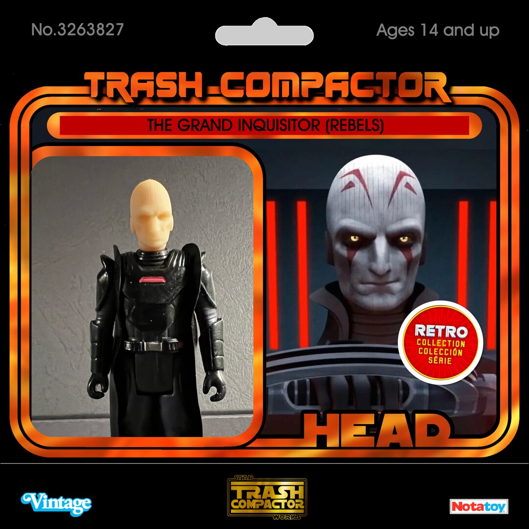 The Grand Inquisitor Rebels Head 3d Printed Model Kit Vintage Style