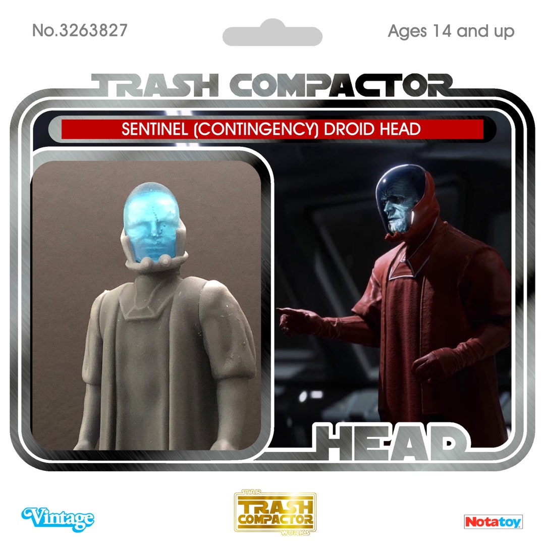 Sentinel (contingency) Droid Head - 3D Printed- Vintage-style Star Wars ...