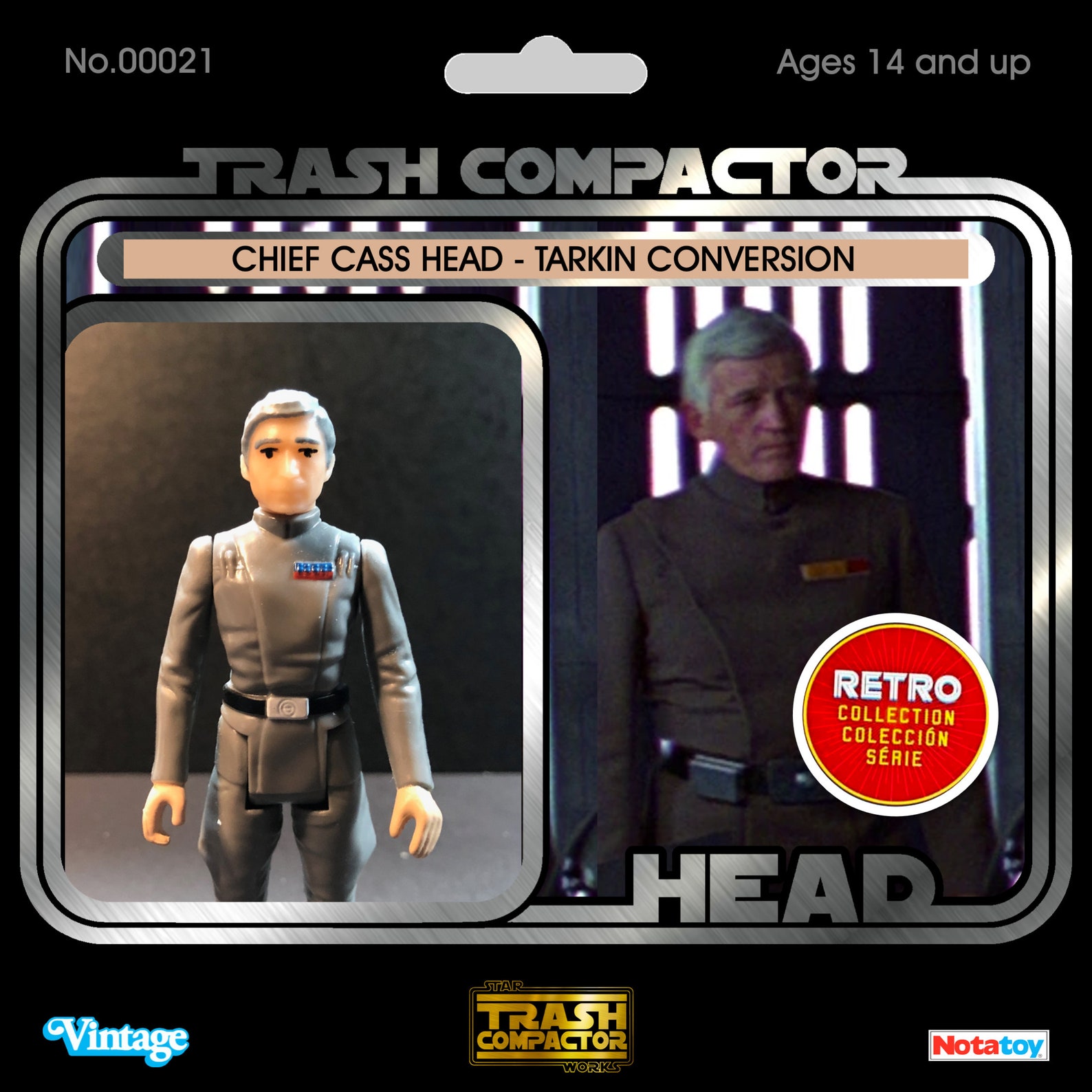 Chief Siward Cass Head - 3D Printed- Vintage-style Star Wars Custom (3. ...