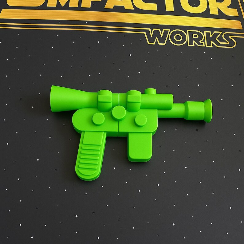 Life-sized Vintage-style Hansolo Blaster - 3D Printed Star Wars Custom ...