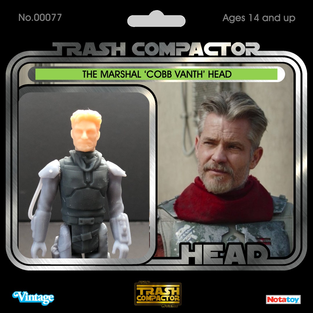 The Marshal 'cobb Vanth' Head - 3D Printed- Vintage-style Star Wars ...