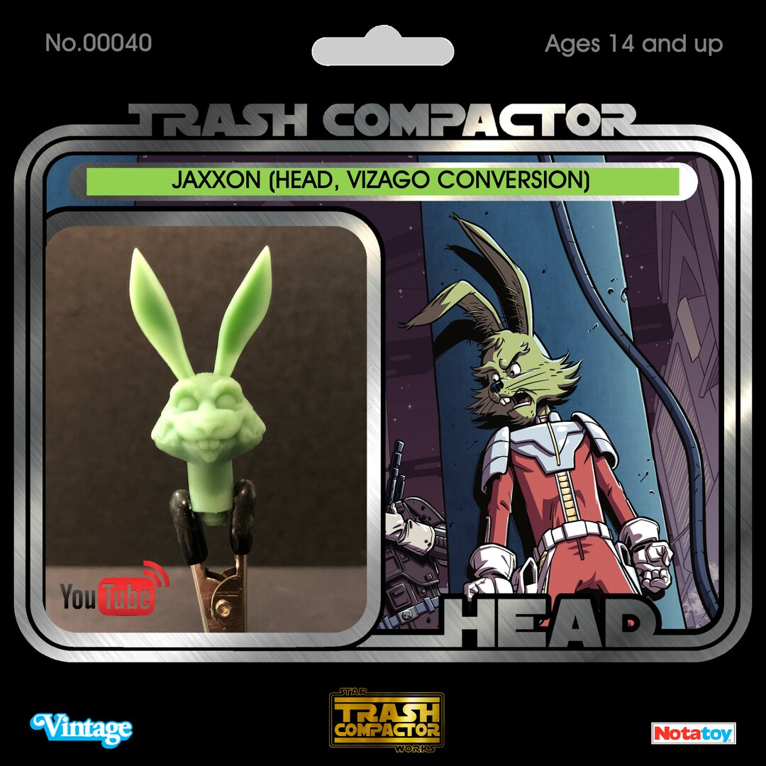 Jaxxon (head, Vizago Conversion) - 3D Printed- Vintage-style Star Wars ...