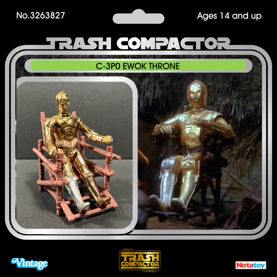 Ewok Golden One Throne - 3D Printed Model Kit- Vintage-style Star Wars ...