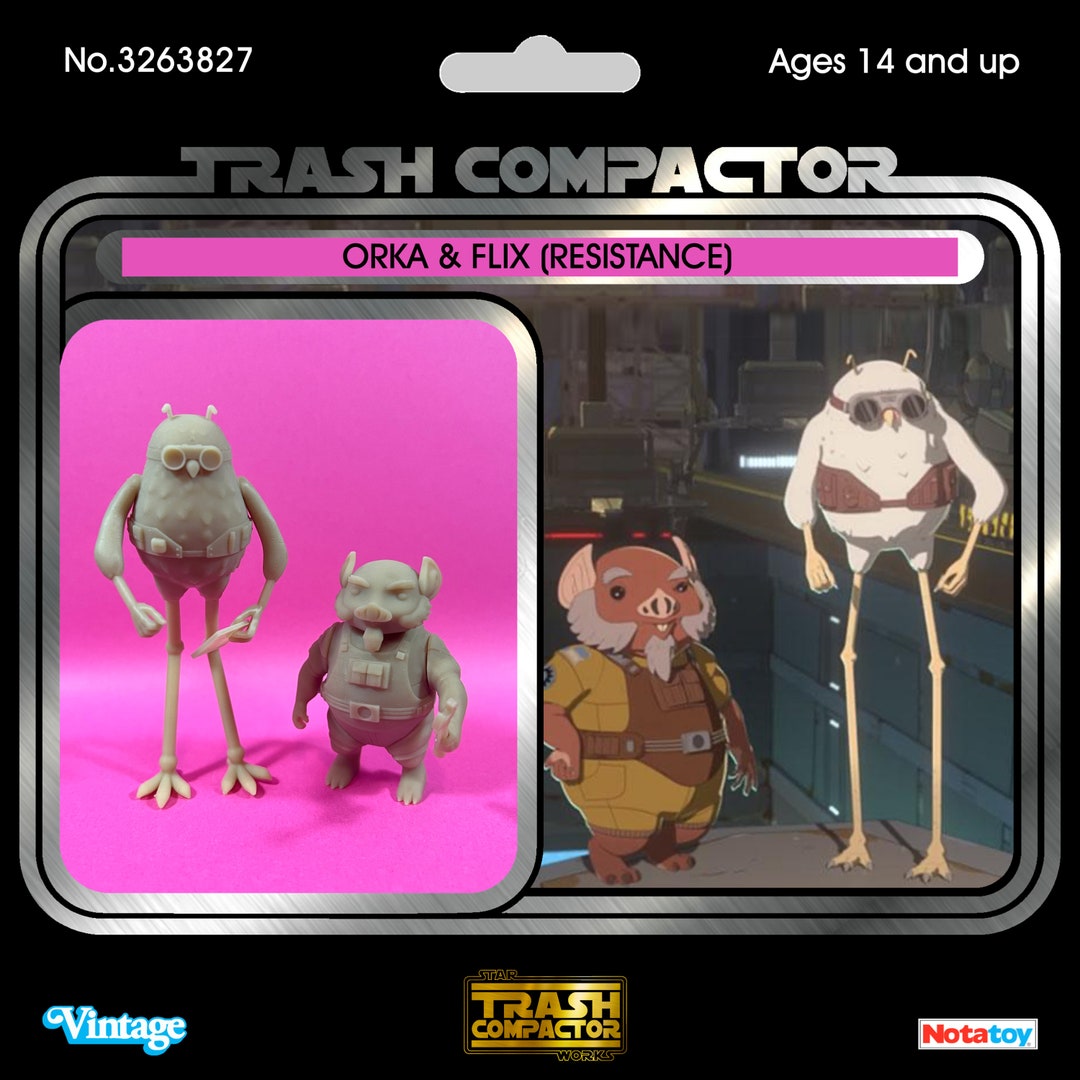 Orka & Flix (resistance) - 3D Printed Model Kit- Vintage-style Star ...