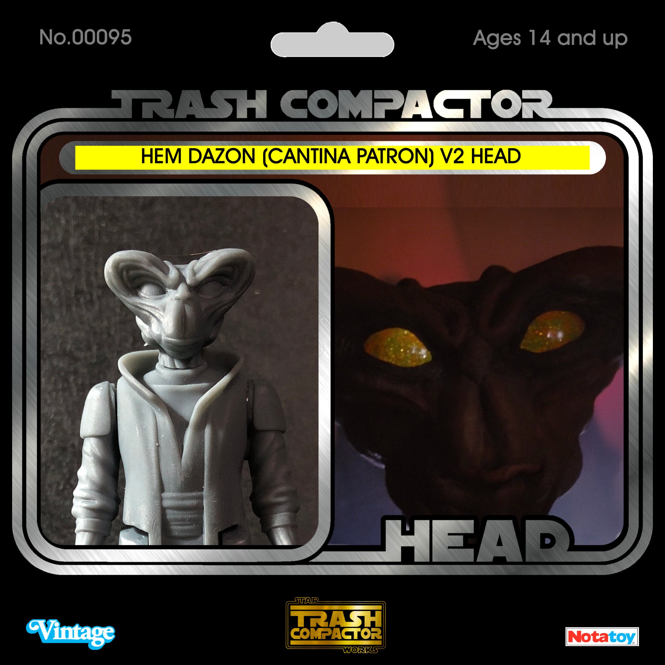 Hem Dazon cantina Patron V2 Head 3D Printed | Etsy