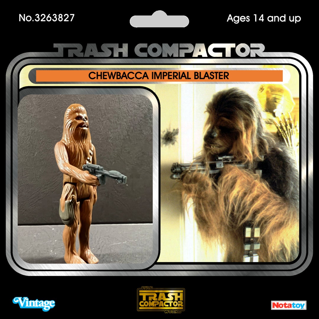 Chewbacca Imperial Blaster (hand Fit)- Vintage-style Star Wars Custom ...
