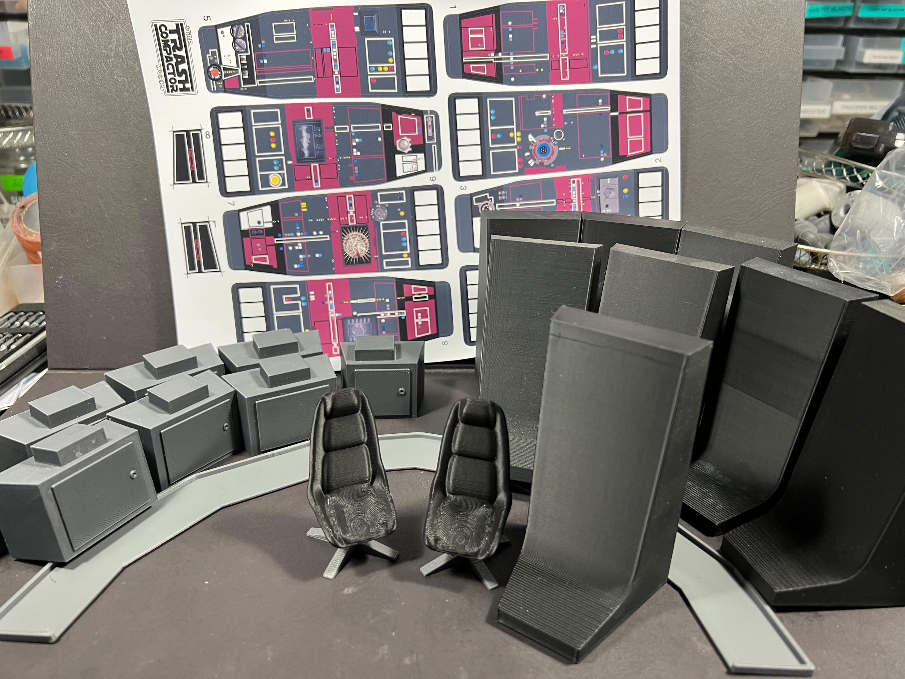 Hanger Bay Death Star Console - 3D Printed- Vintage-style Star Wars ...