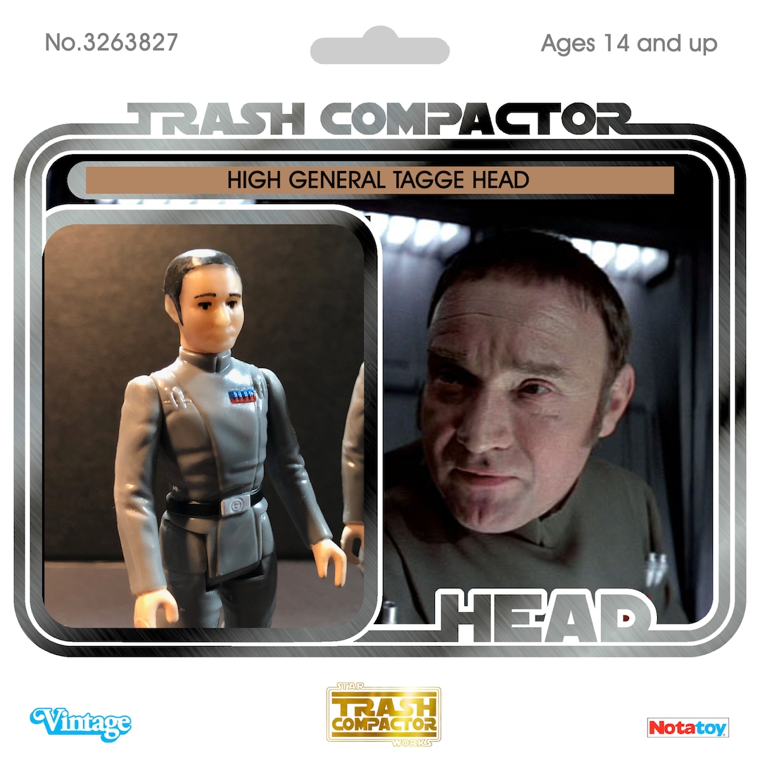High General Cassio Tagge Head Vintage-style Star Wars Custom 3.75 ...