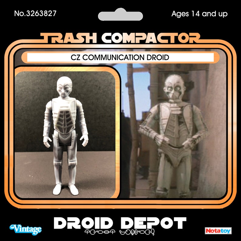 CZ Communication Droid Figure - 3D Printed Model Kit- Vintage-style ...