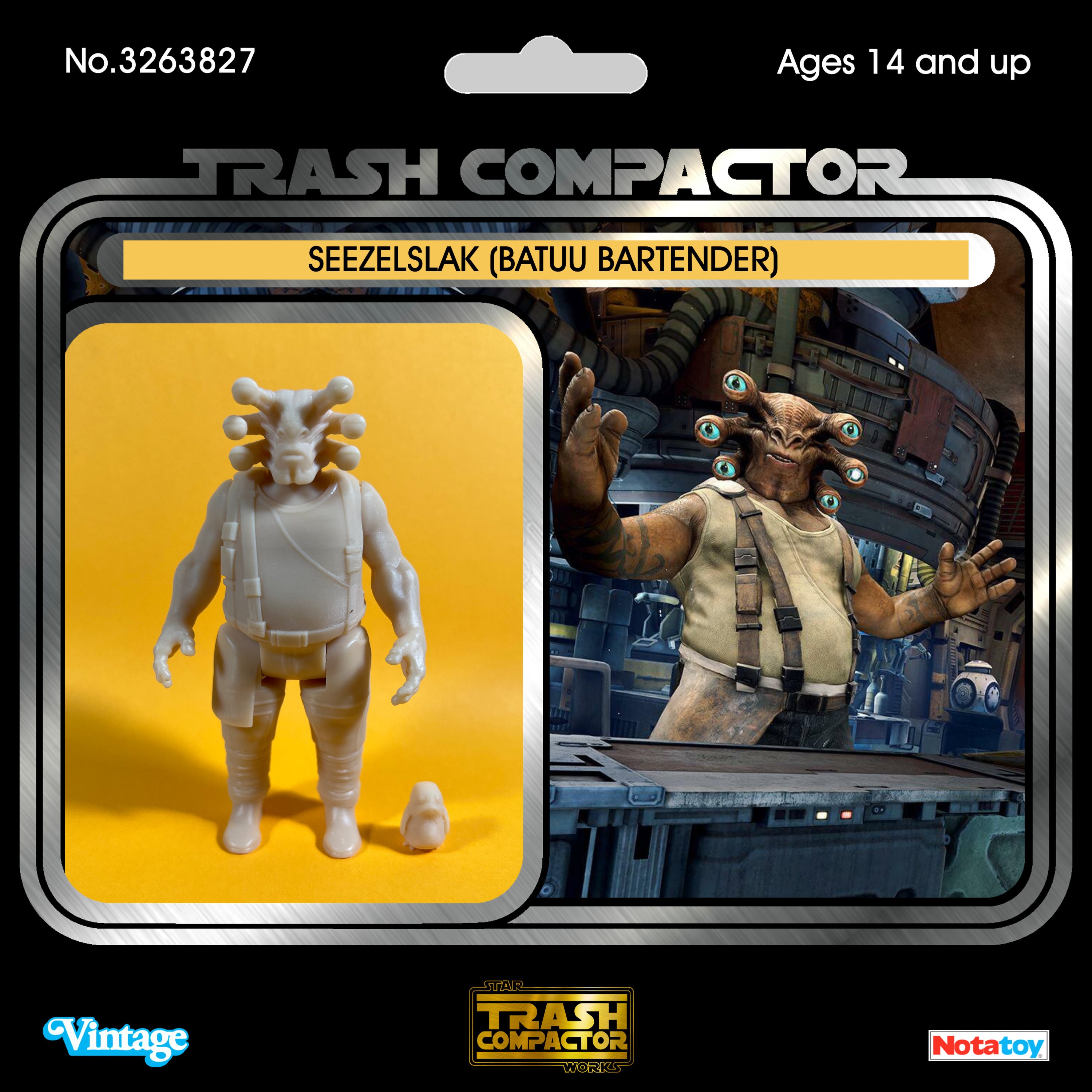 Seezleslak batuu Bartender - 3D Printed- Vintage-style Star Wars Custom ...